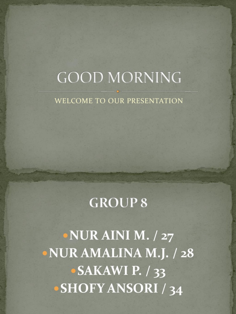 Presentation English | PDF