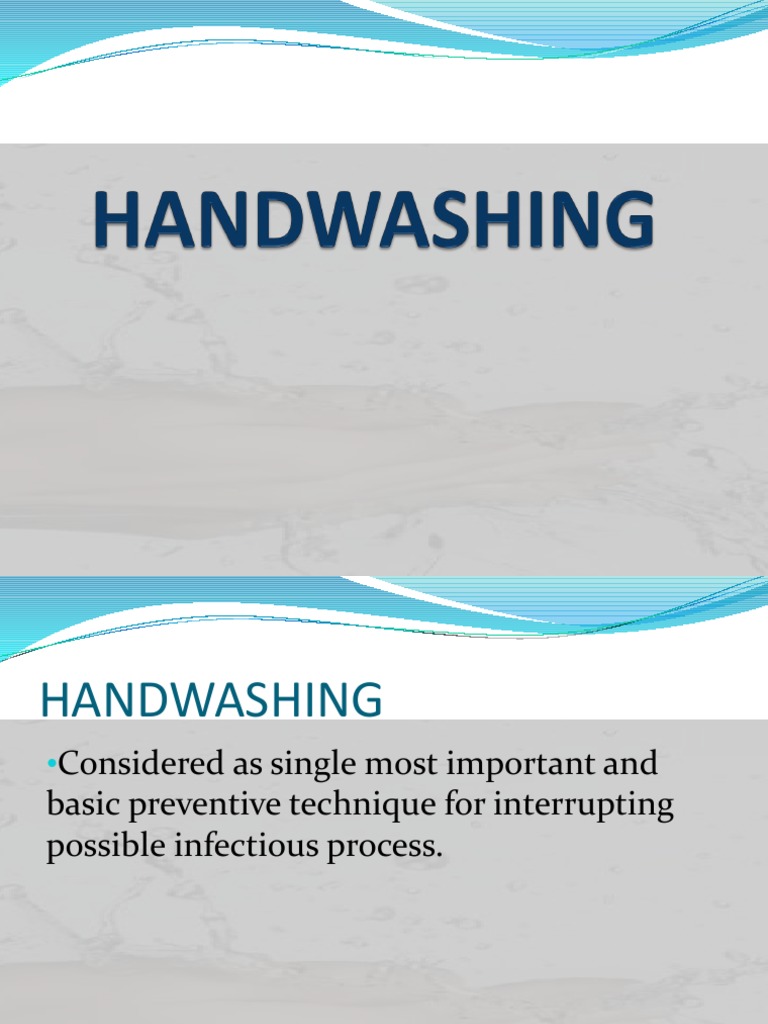 HANDWASHING | PDF | Hand Washing | Hand