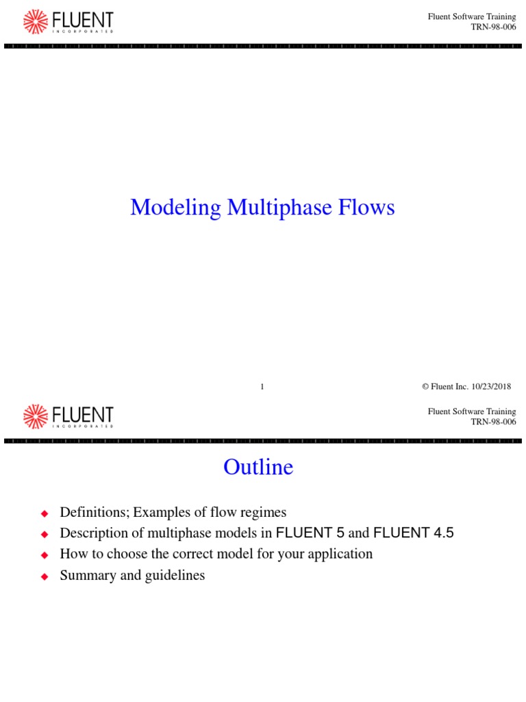 Modeling Multiphase Flows Pdf Fluid Dynamics Phase Matter 
