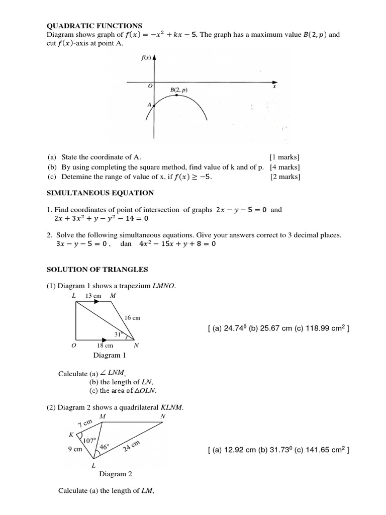 Addmath Exercise Form 4 | PDF | Price Indices | Index (Economics)