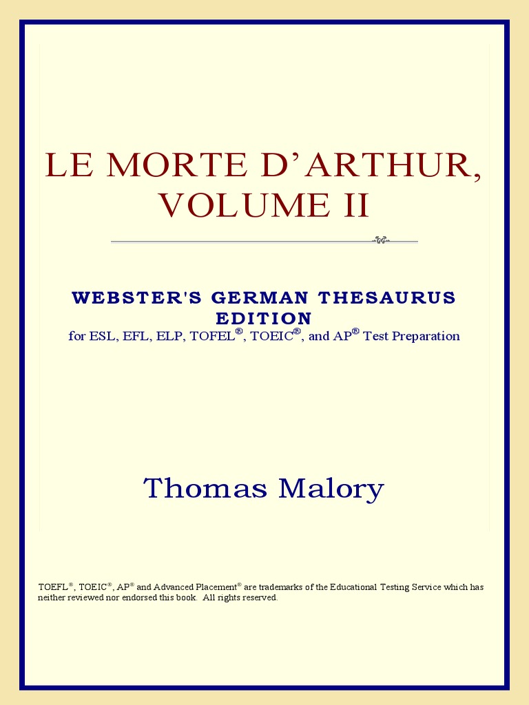 (Thomas Malory) Le Morte D'Arthur, Volume II | PDF | Lancelot | Punk ...