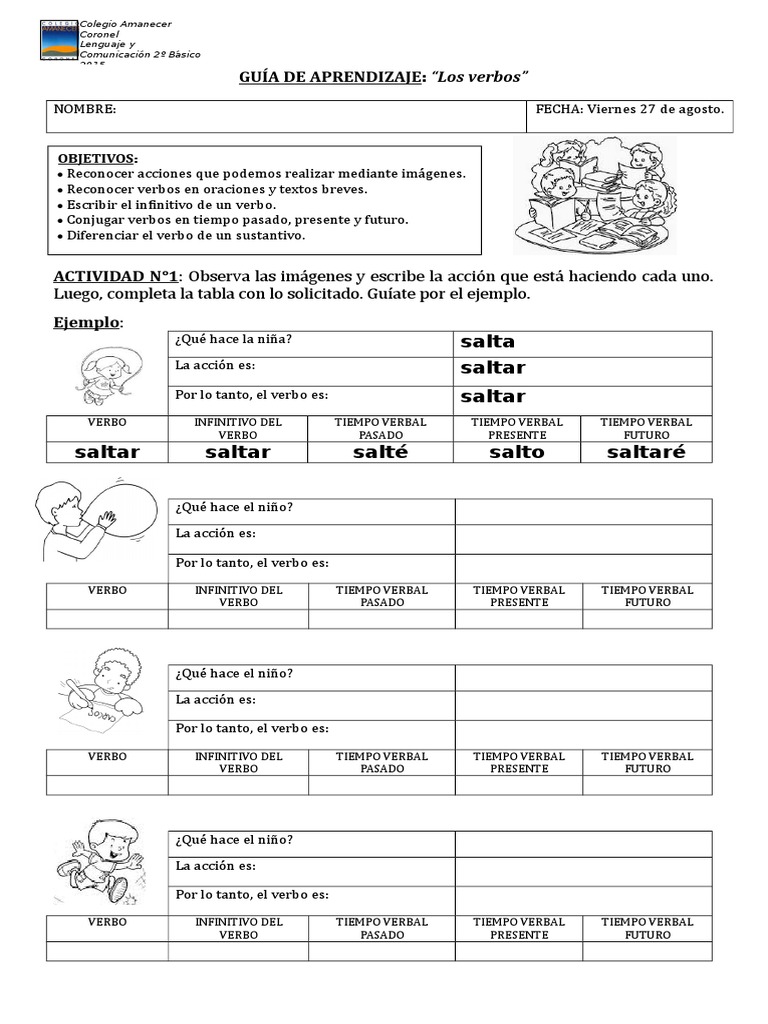 -Guia-VERBOS-2-Basico | Verbo | Sintaxis