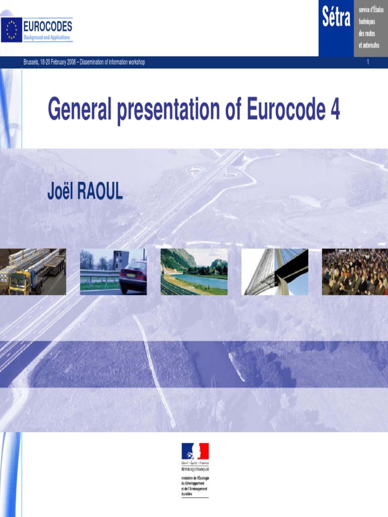 General Presentation of Eurocode 4: Joël Raoul | PDF | Beam (Structure ...