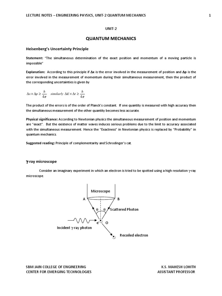 Quantum Mechanics | PDF | Schrödinger Equation | Wave Function