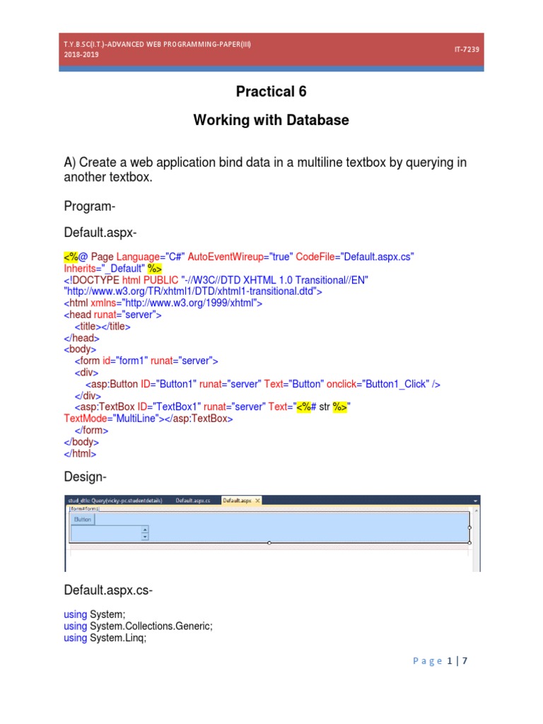 AWP Practical 6 | PDF | Html | Html Element