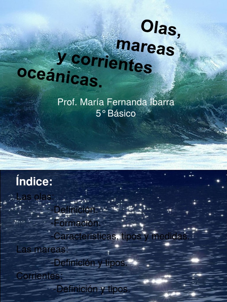 Olas Mareas y Corrientes Oceanicas | PDF | Marea | Tsunami