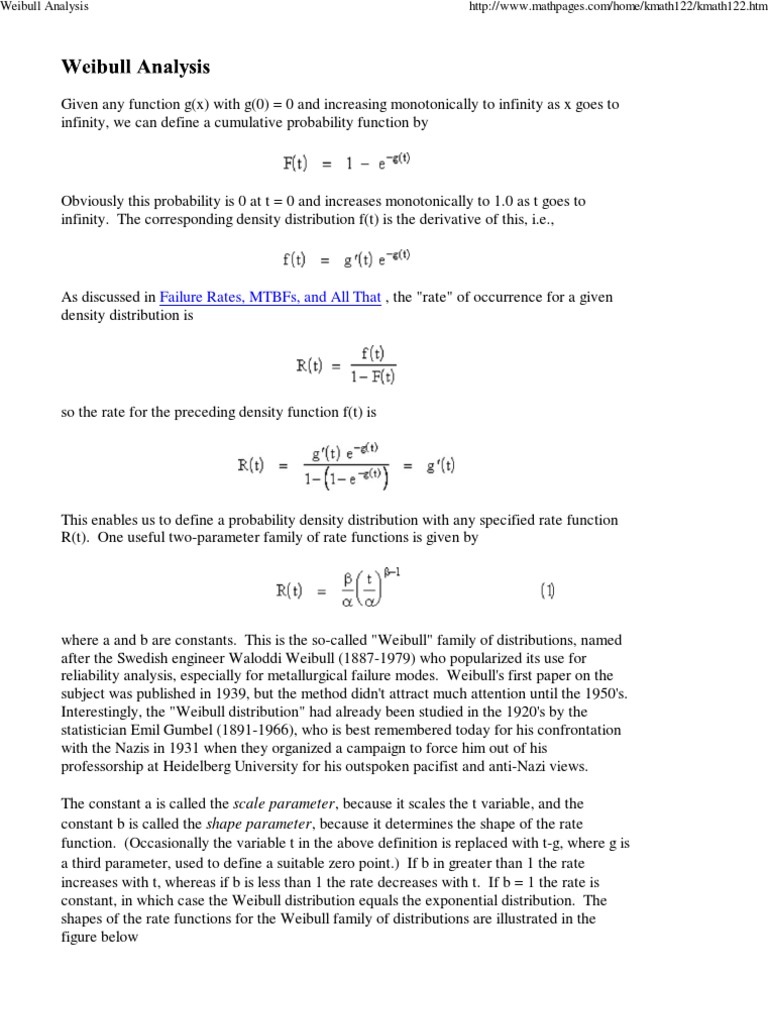 Weibull Analysis | PDF | Median | Statistical Theory