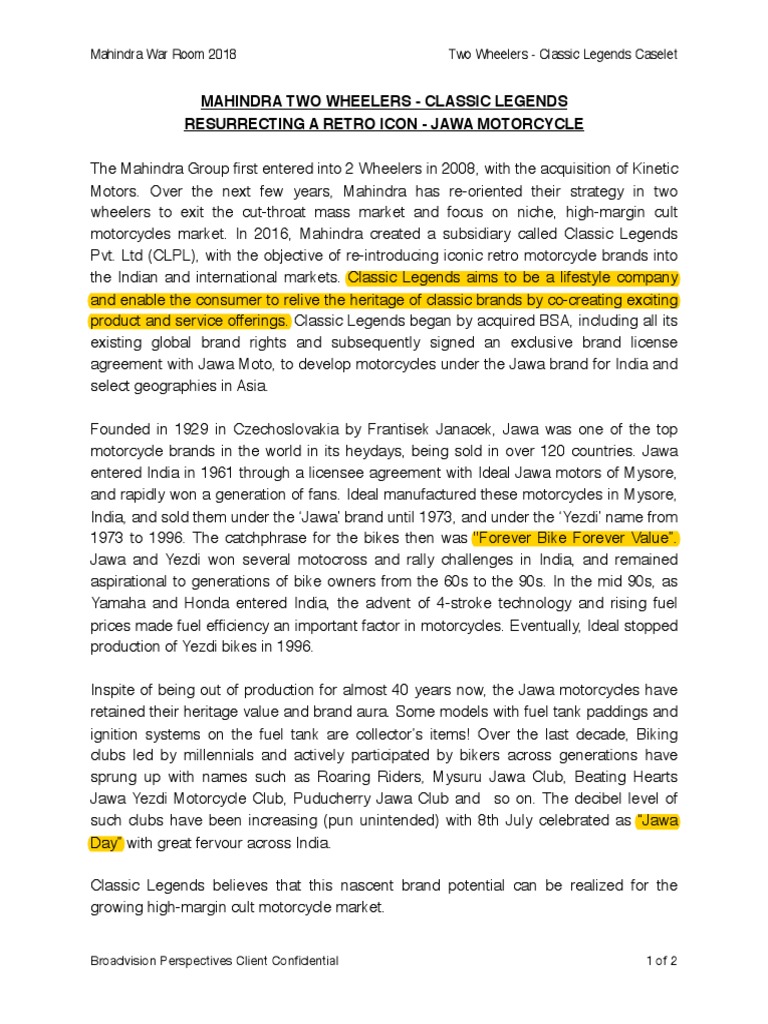 Mahindra Classic Legends - RELEASE 1.0 24jul18 - Cas - 880 | PDF ...