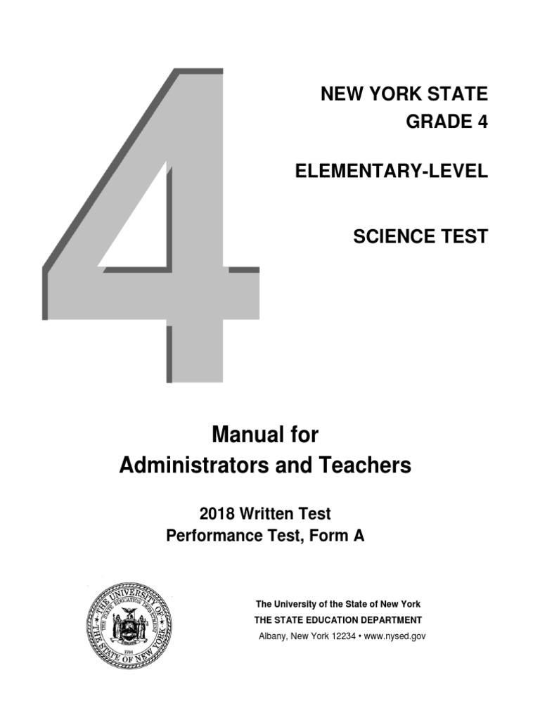 NYS Grade 4 Science Test Manual | PDF | Multilingualism | Test (Assessment)