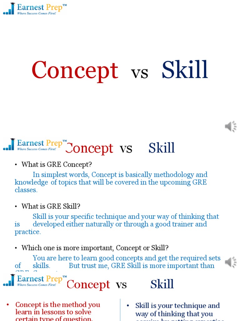 Lesson 01 | PDF | Graduate Record Examinations | Concept