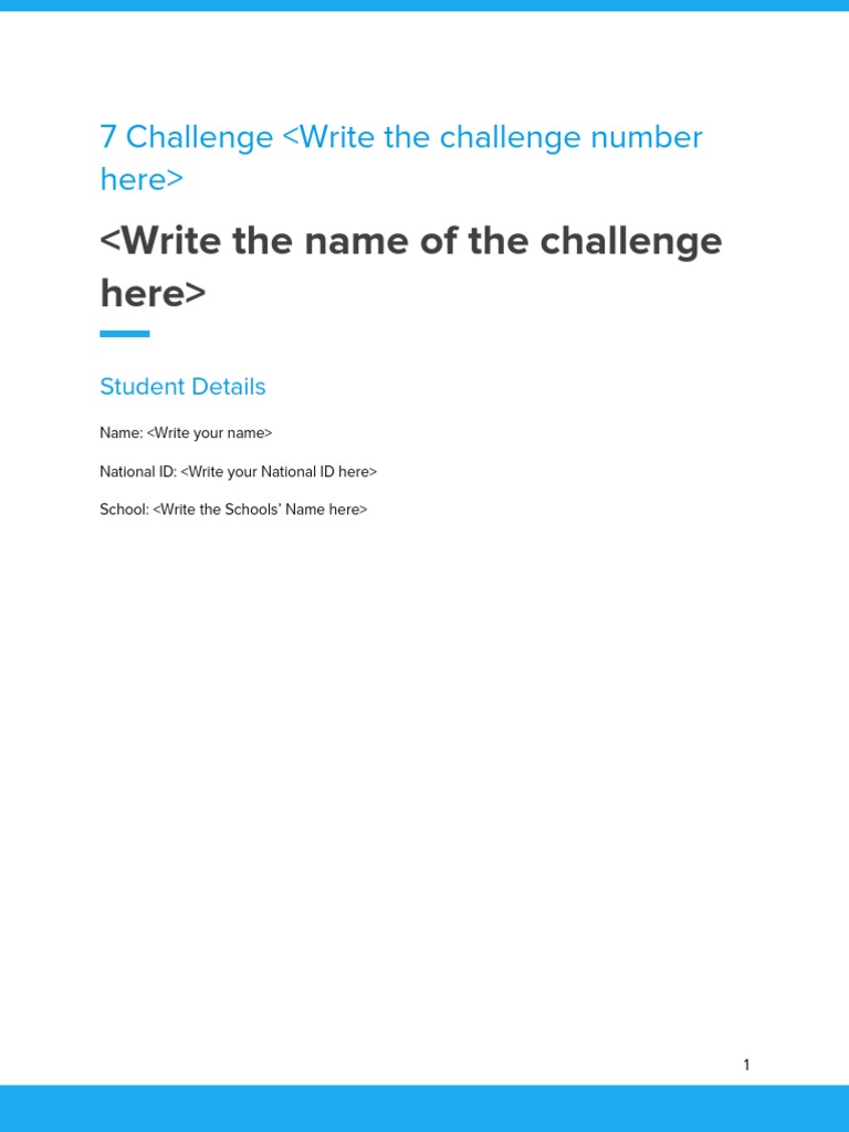 Challenge Format | PDF
