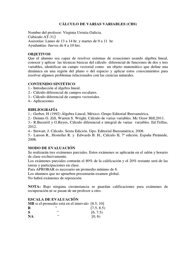 Cálculo de Varias Variables | PDF