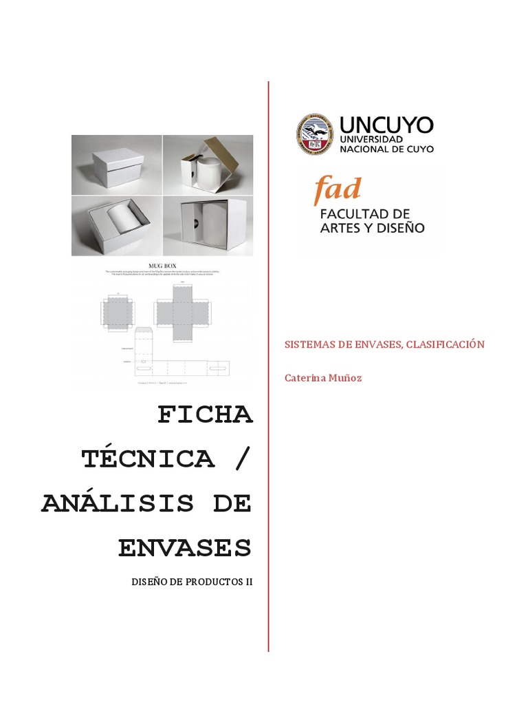 Ficha Tecnica De Envases Pdf Papel Diseño