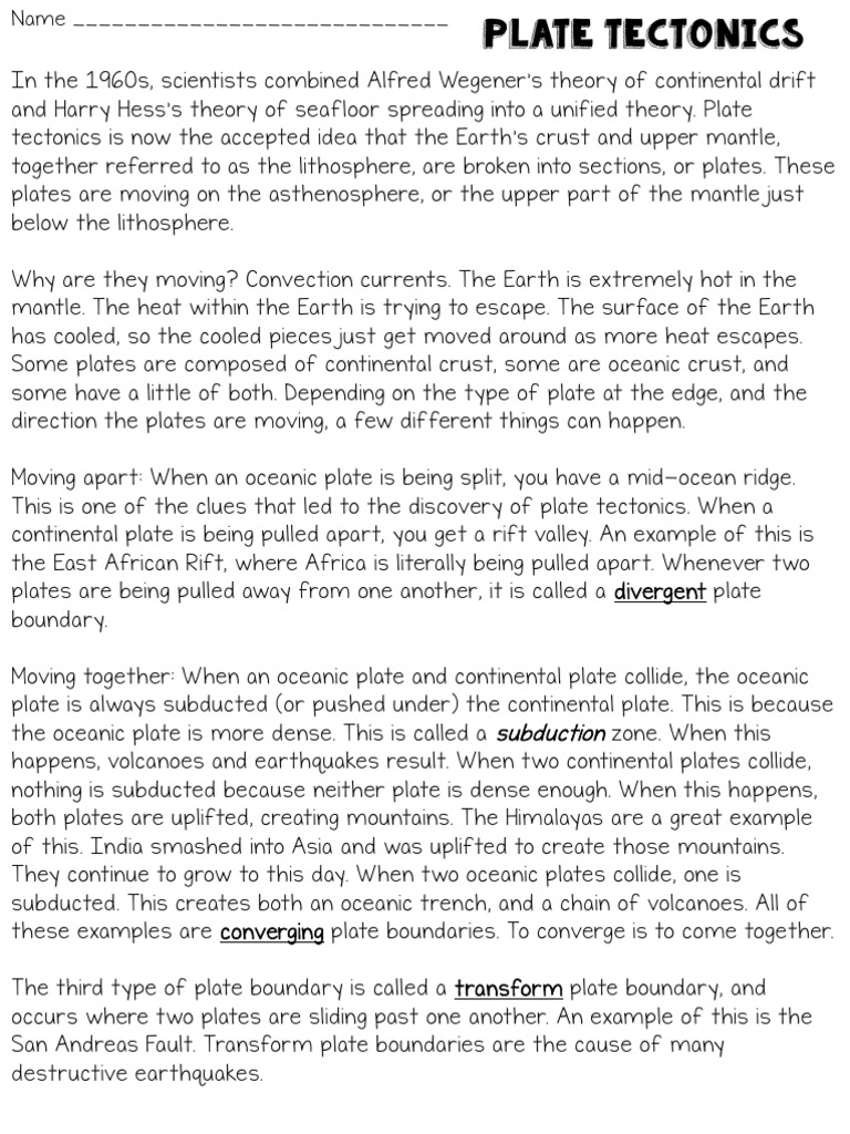 Plate Tectonics | PDF | Plate Tectonics | Tectonics