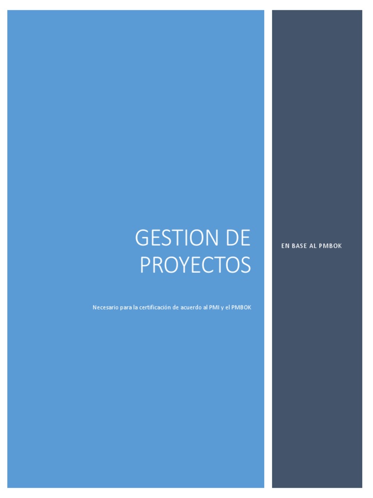 Gestion De Proyectos Pdf Gestión De Proyectos Planificación