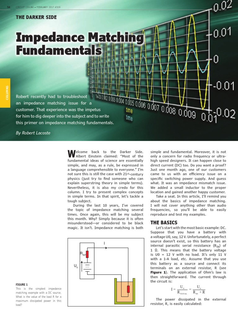 Impedance Matching Explained Simply | PDF | Electrical Impedance ...