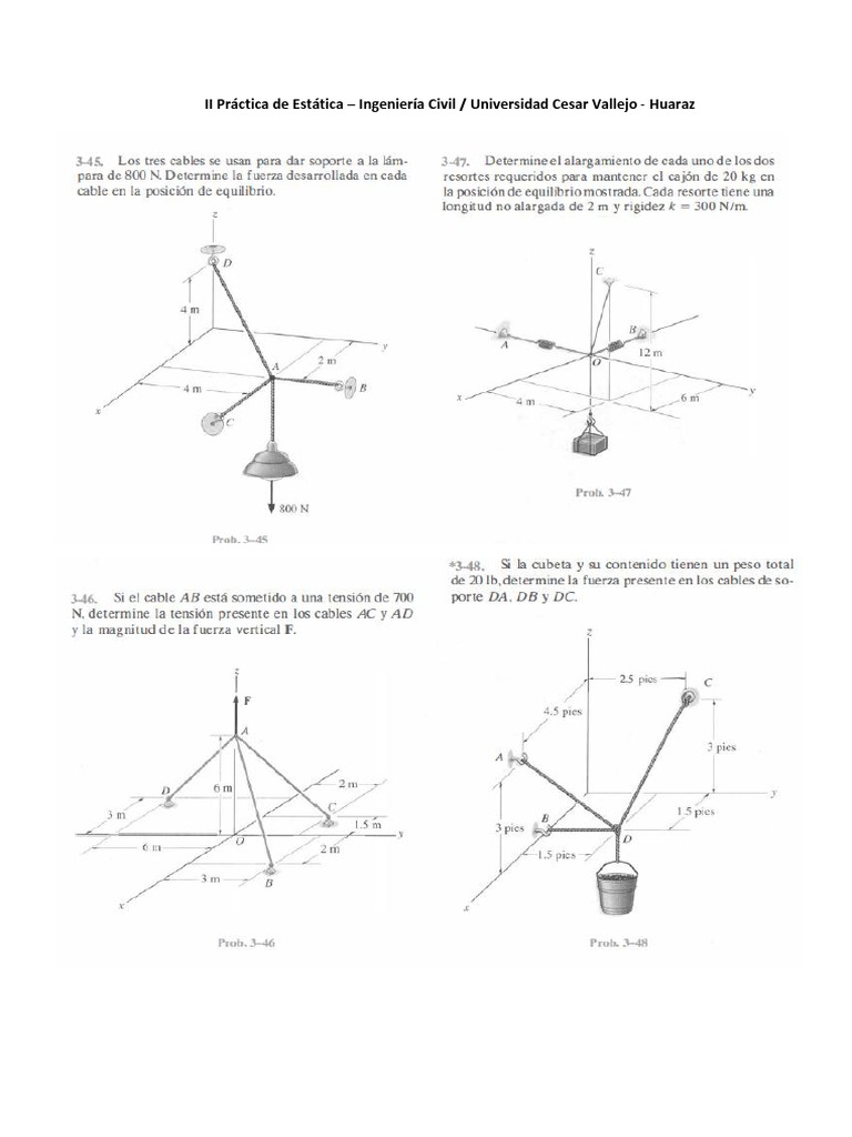 Prob - Estatica de Particulas | PDF | Ciencia y Tecnología | Ingeniería