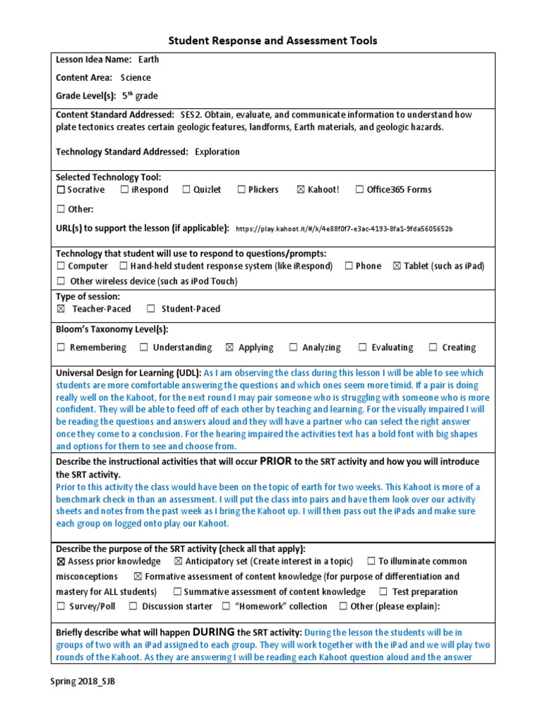 Student Response | PDF | Educational Assessment | Question