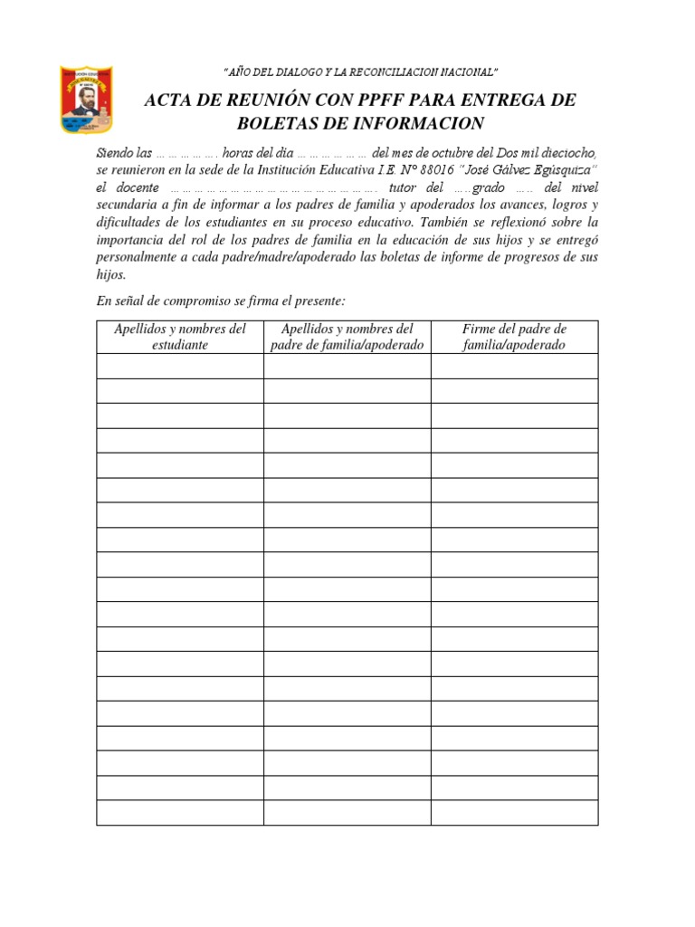 Acta de Entrega de Boletas | PDF
