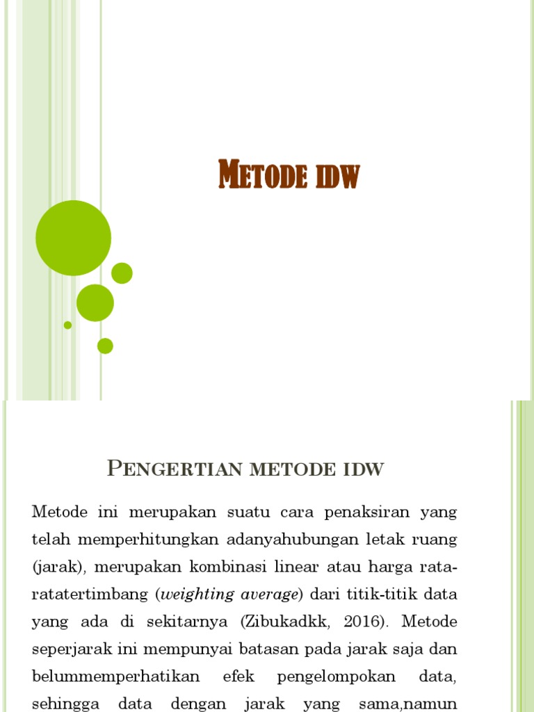 Metode Inverse Distance Weighting (IDW) | PDF | Sains & Matematika ...