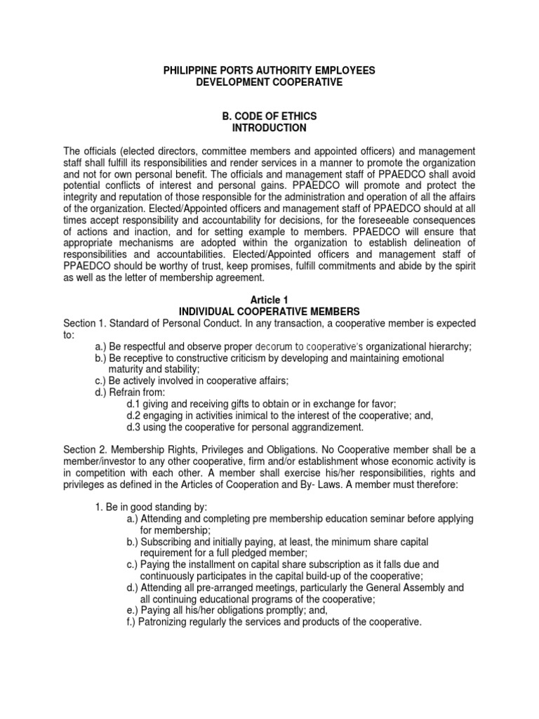 3philippine Ports Authority Employees Ethics | PDF | Board Of Directors ...