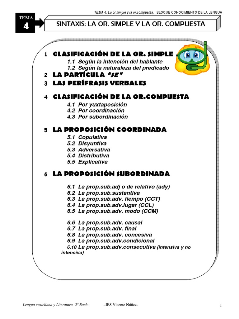 Oraciones Simples y Compuestas en Lengua | PDF | Verbo | Asunto (gramática)