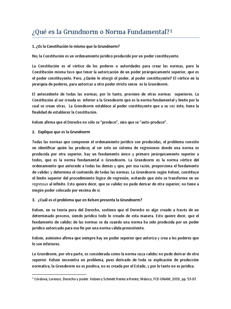 Qué Es La Grundnorm o Norma Fundamental | Constitución | Epistemología