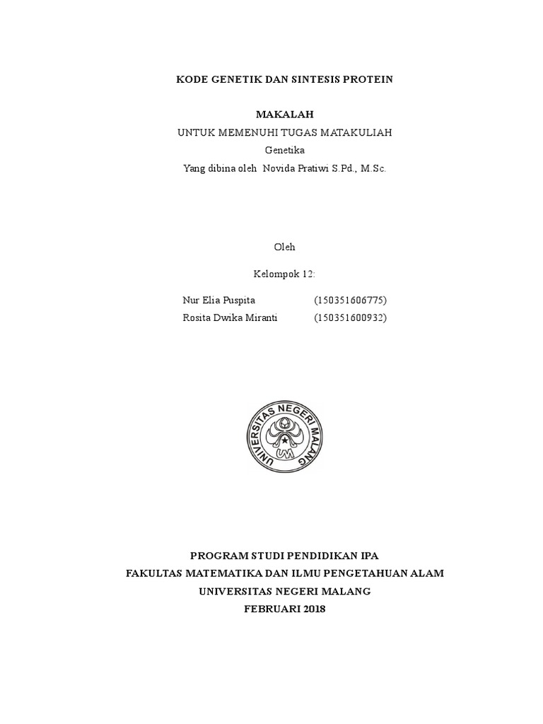 Kode Genetik dan Sintesis Protein | PDF