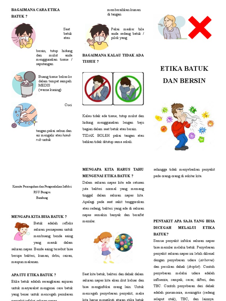 Leaflet - Etika Batuk Dan Bersin | PDF