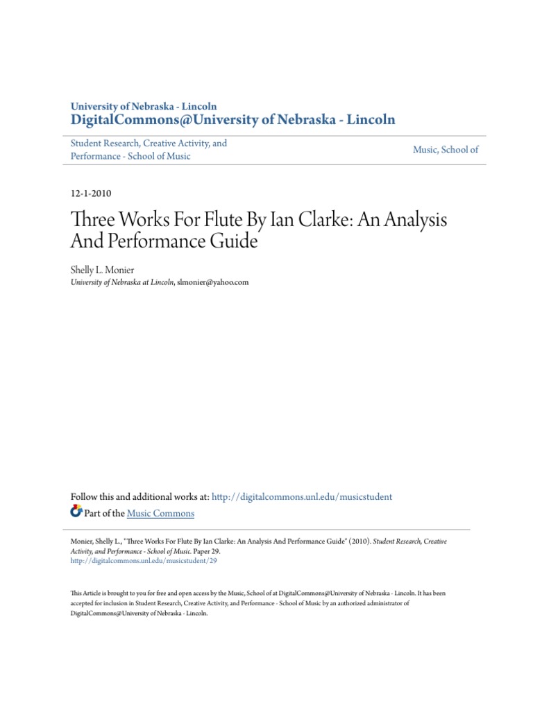 Ian Clarke | PDF | Musical Compositions | Flute