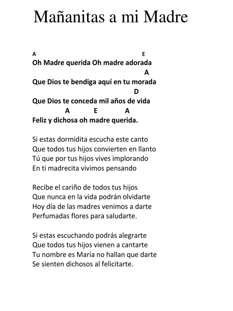 Oh Madre Querida | PDF