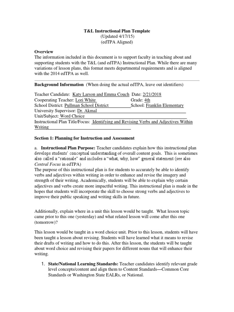 Writing Instruction Lesson Plan | PDF | Educational Assessment | Rubric ...
