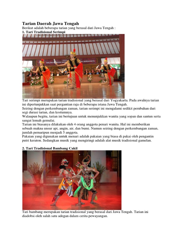 Tarian Tradisional dari Jawa Tengah | PDF