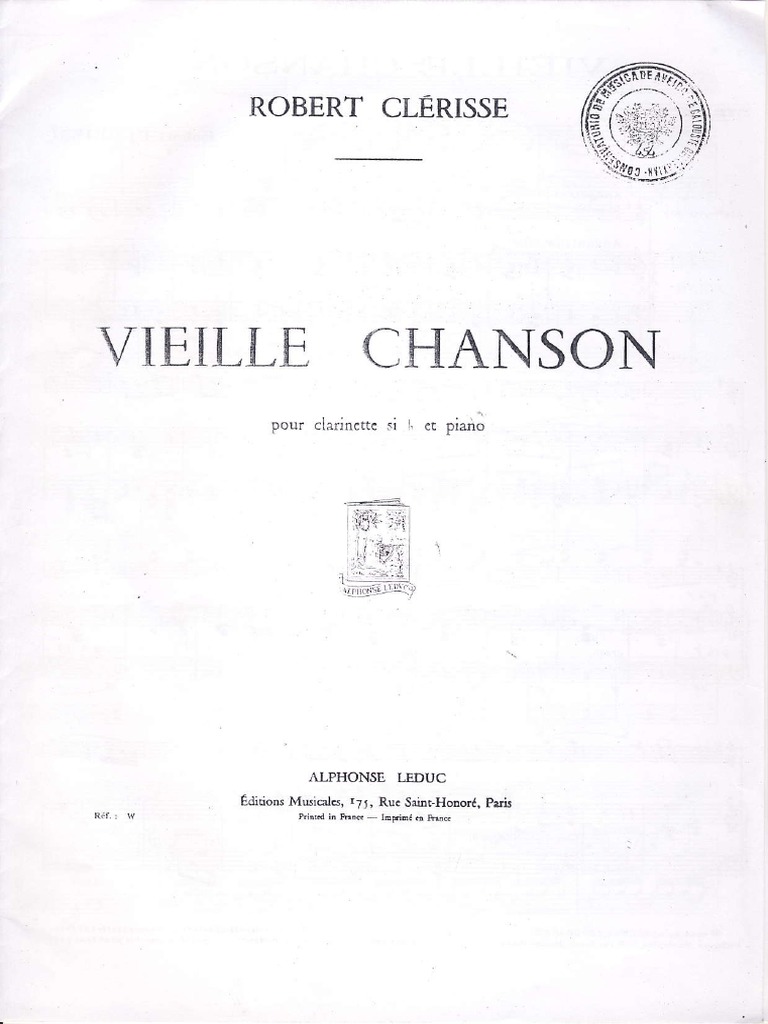 Clérisse, Robert - Vieille Chanson PDF | PDF