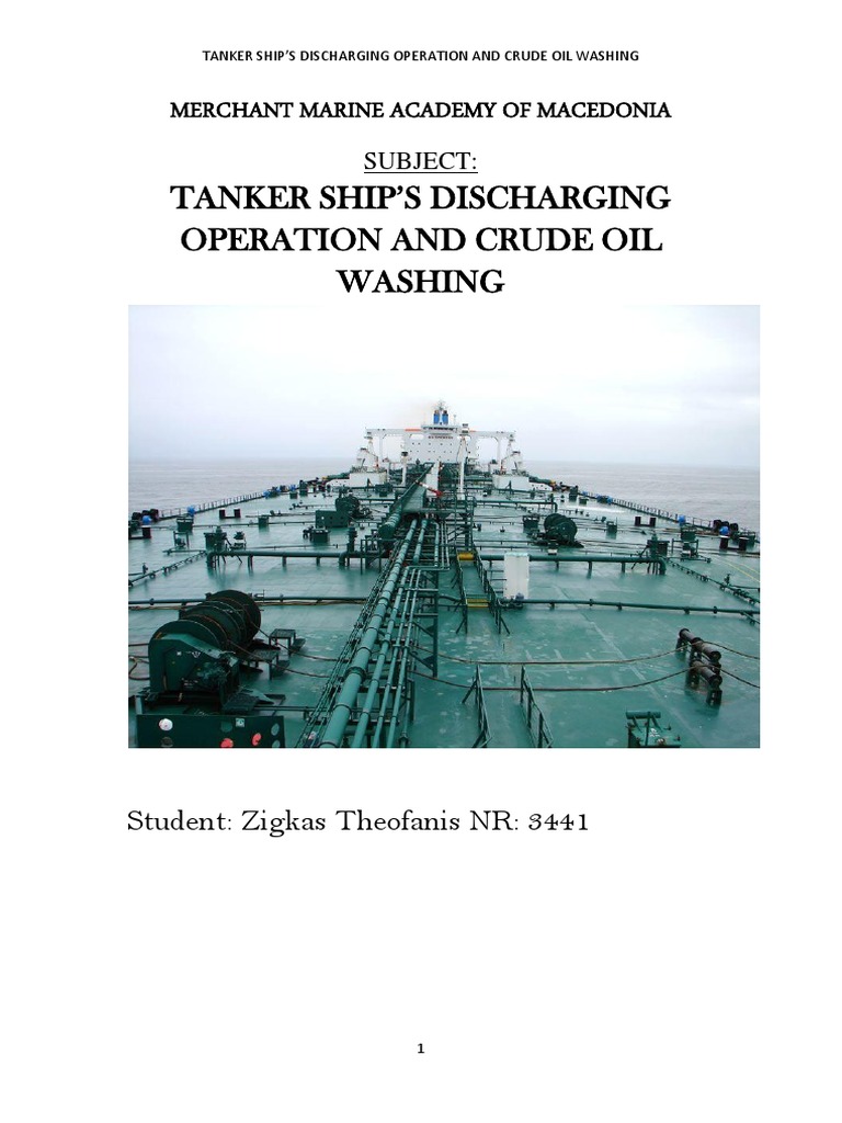 Tanker Ship's Discharging Operation and COW PDF | PDF | Oil Tanker | Ships