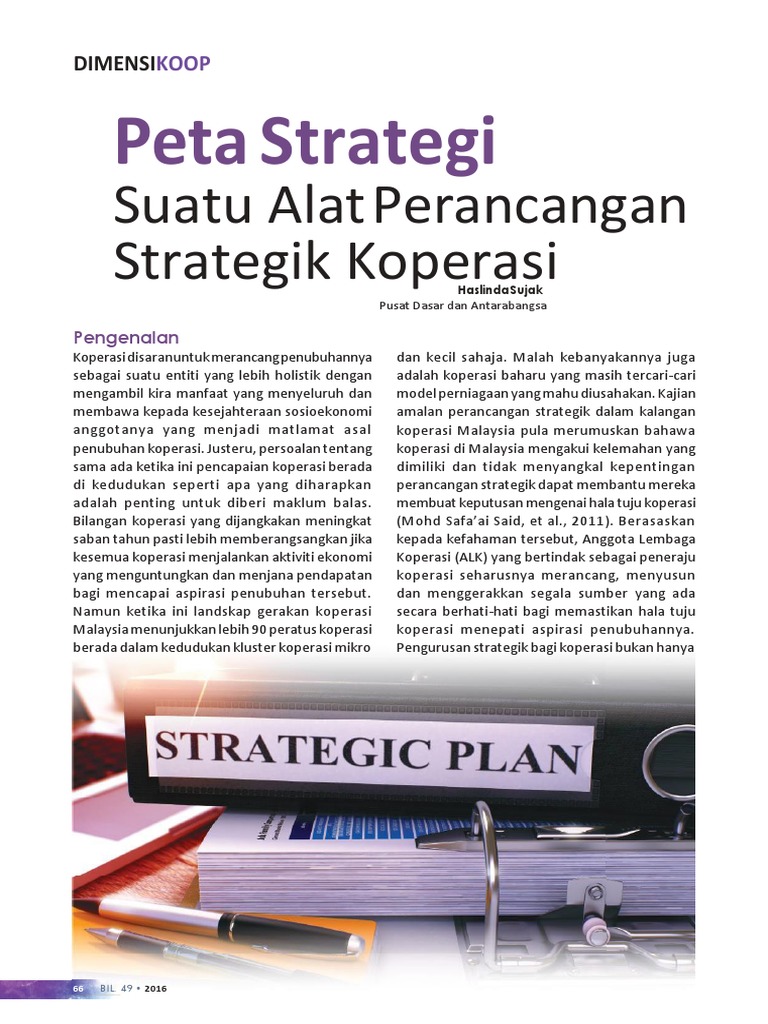 Peta Strategi Suatu Alat Perancangan Strategik Koperasi | PDF
