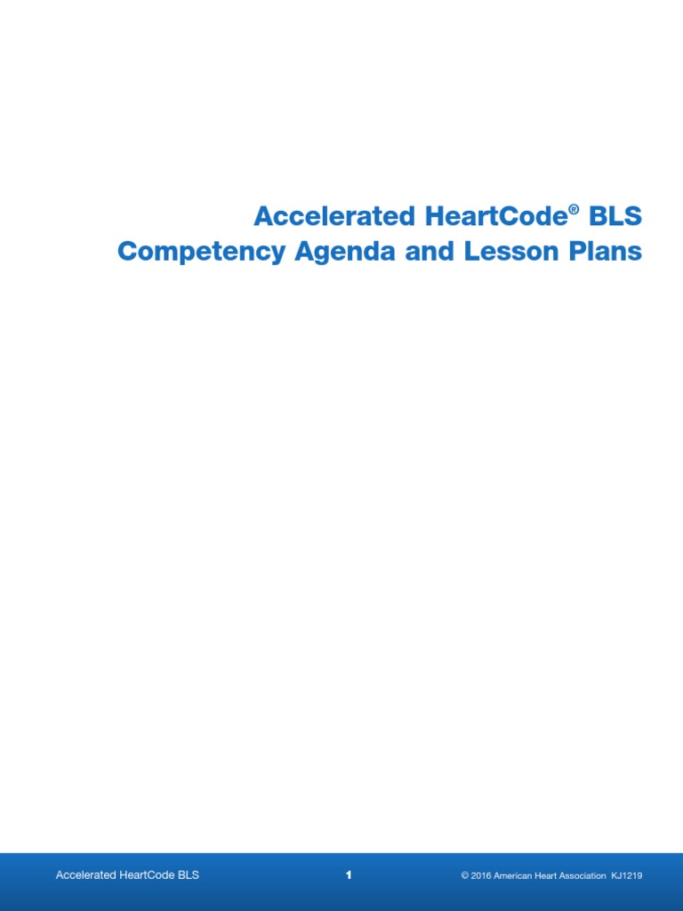 Accelerated Heartcode Bls Competency Agenda and Lesson Plans | Download ...