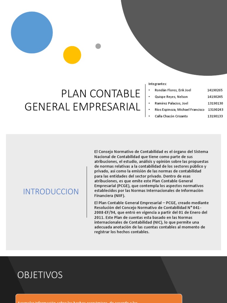 Plan Contable General Empresarial | PDF | normas internacionales de ...