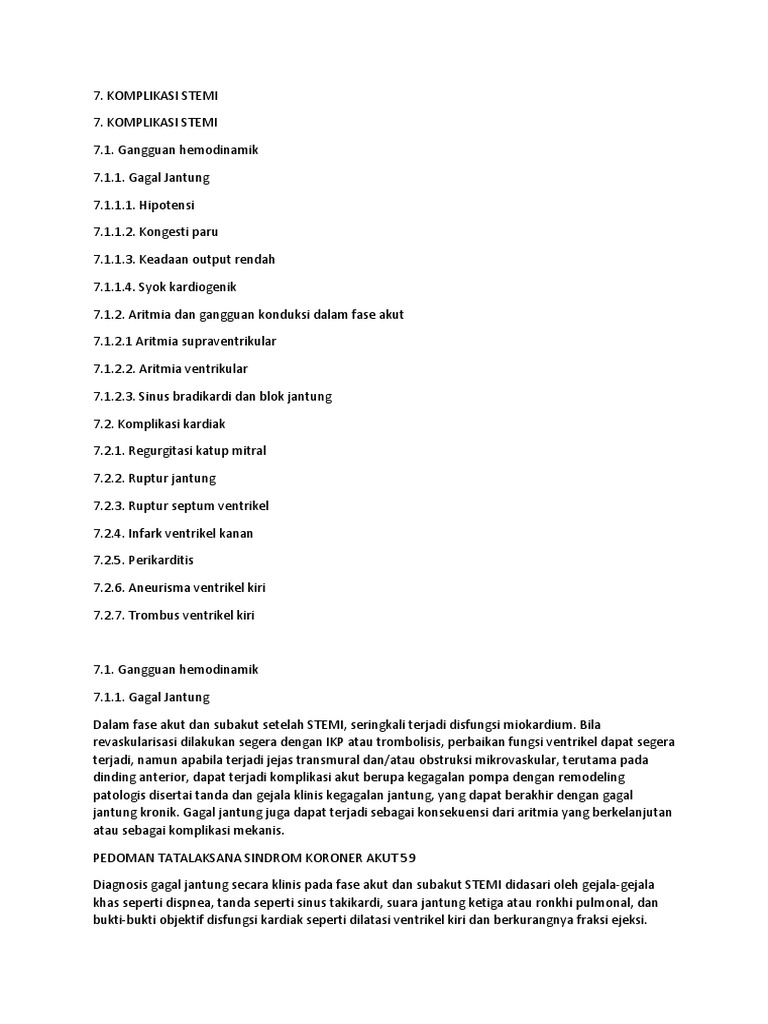 Komplikasi Stemi | PDF