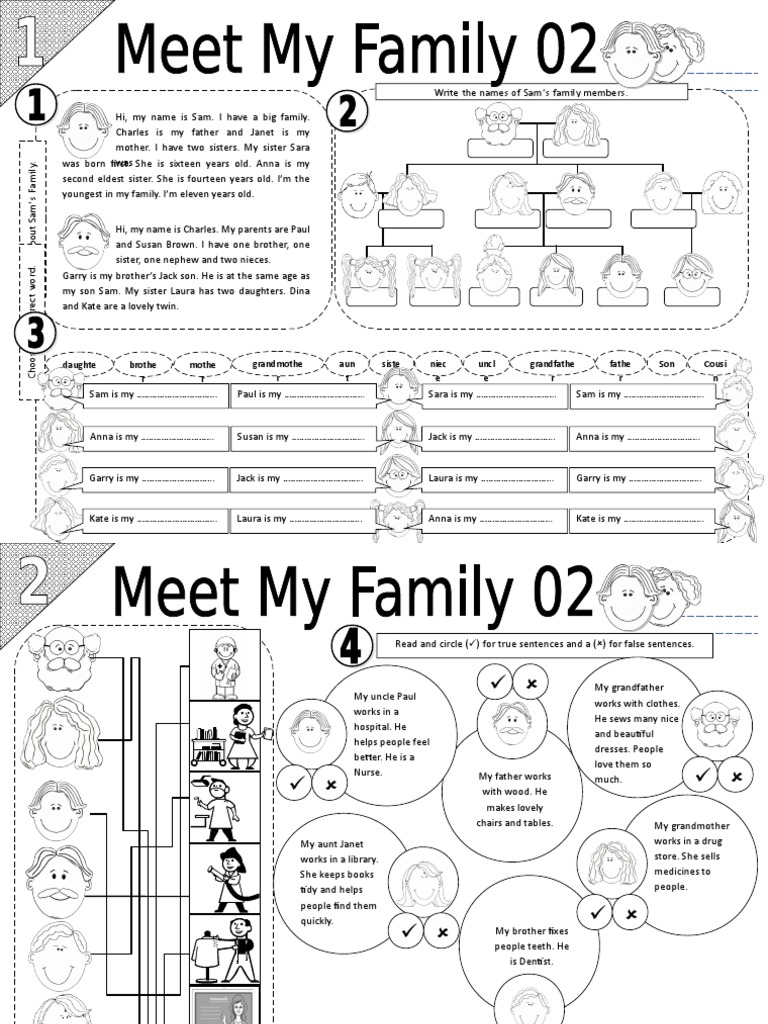 Meet My Family 02 Fun Activities Games 667 | PDF