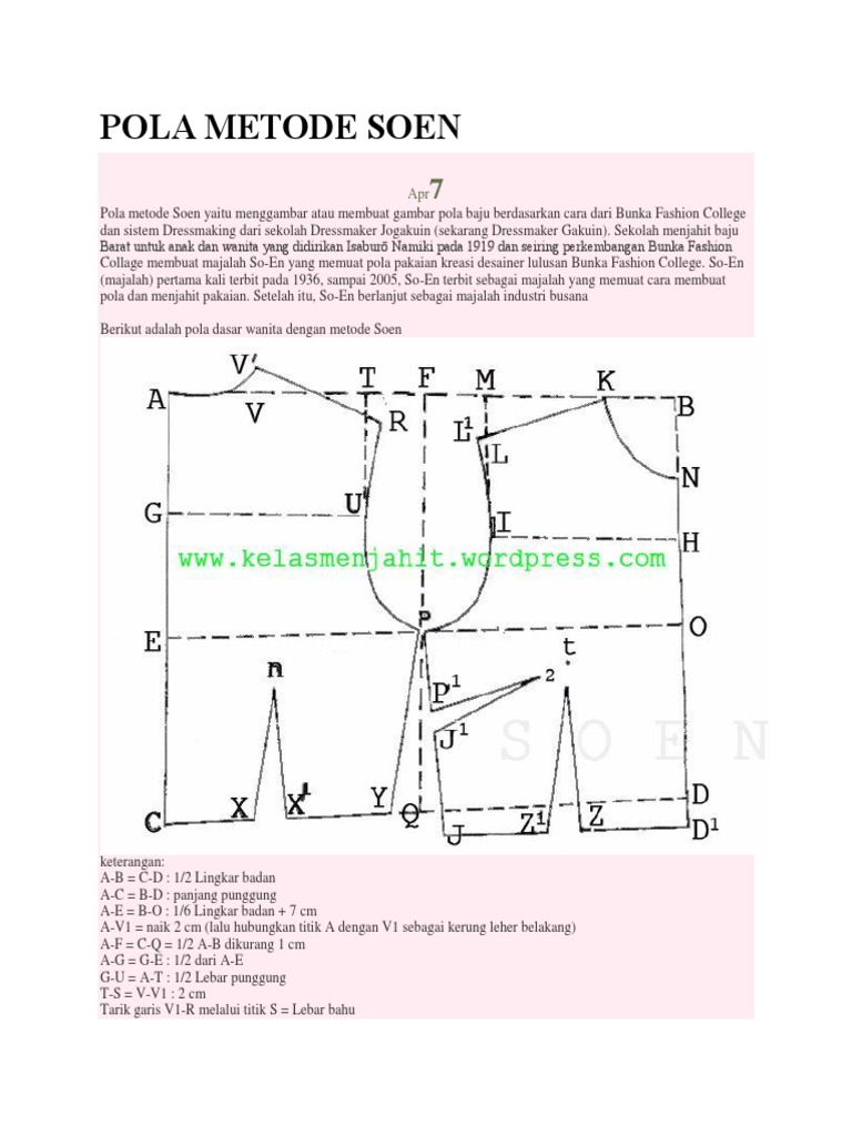 Pola Pola Dasar Busana | PDF