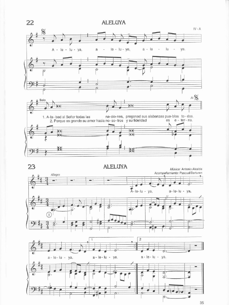 Acordes y letra de "Aleluya" | PDF | Musica Religiosa | Musica cristiana