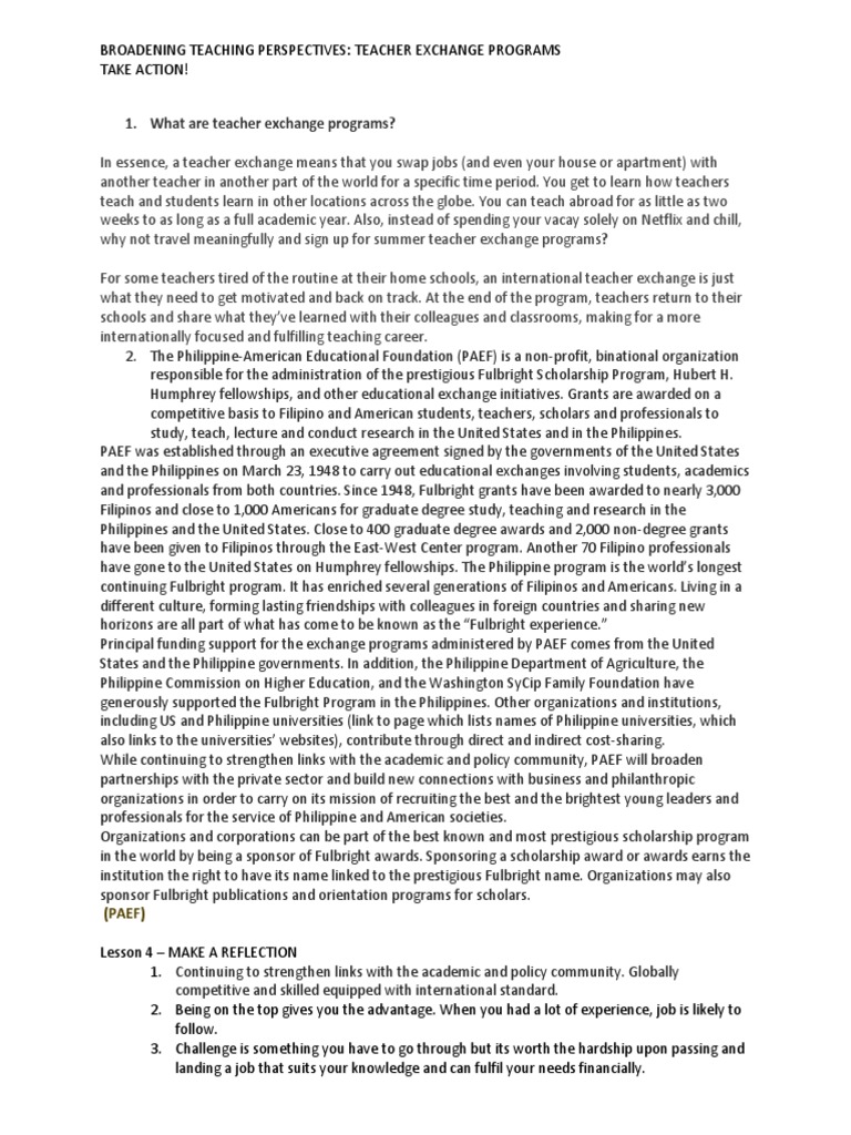 Broadening Teaching Perspectives | PDF | Philippines | Teachers