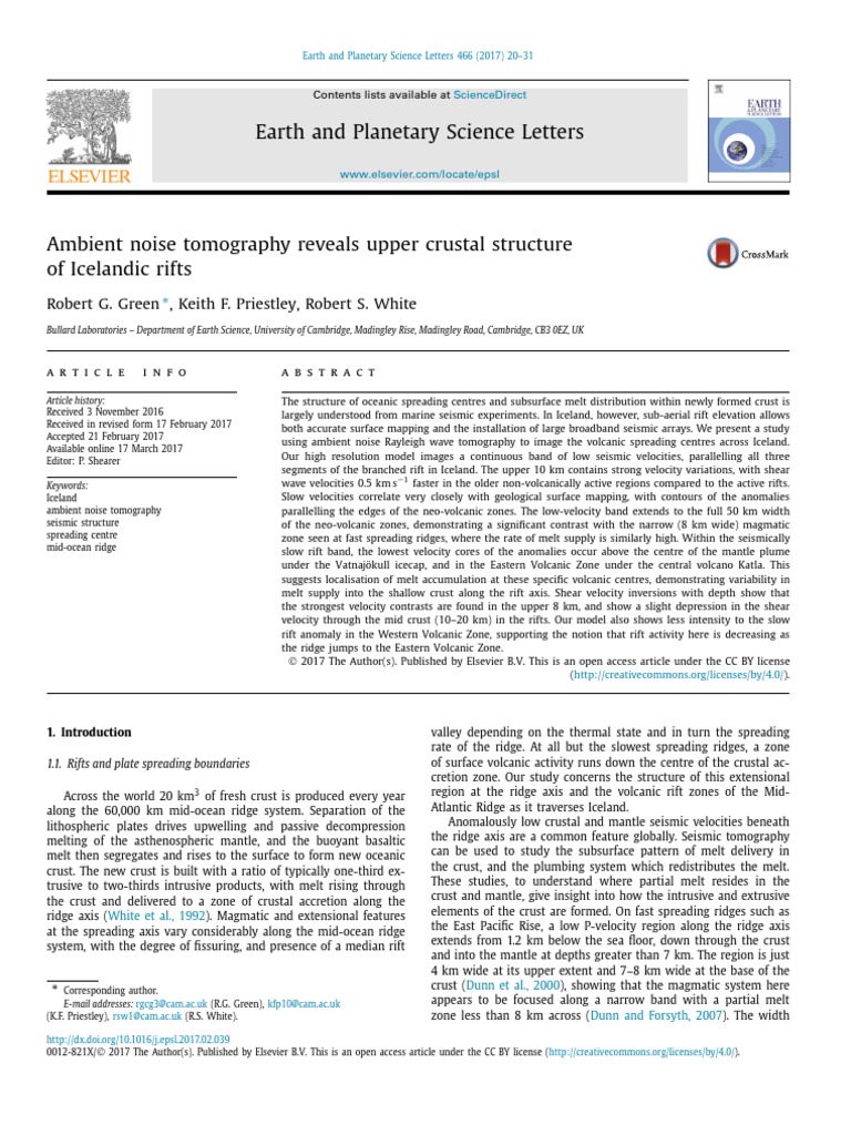 ANT Journal | PDF | Crust (Geology) | Rift
