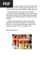 20 Jenis Potongan Sayuran Kreatif | PDF
