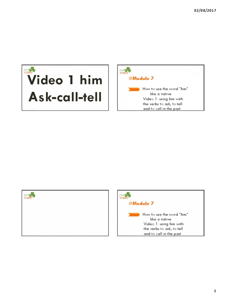 Complete Slides For Module 7 | PDF | Object (Grammar) | Preposition And ...