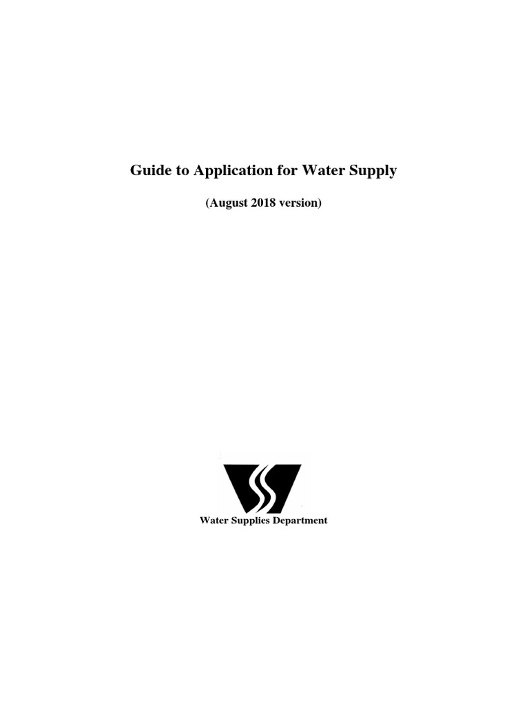 Guide To Application For Water Supply | PDF | Plumbing | Tap (Valve)