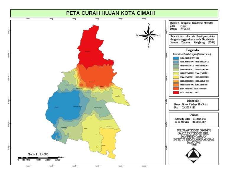 Layout Peta Sebaran Curah Hujan | PDF