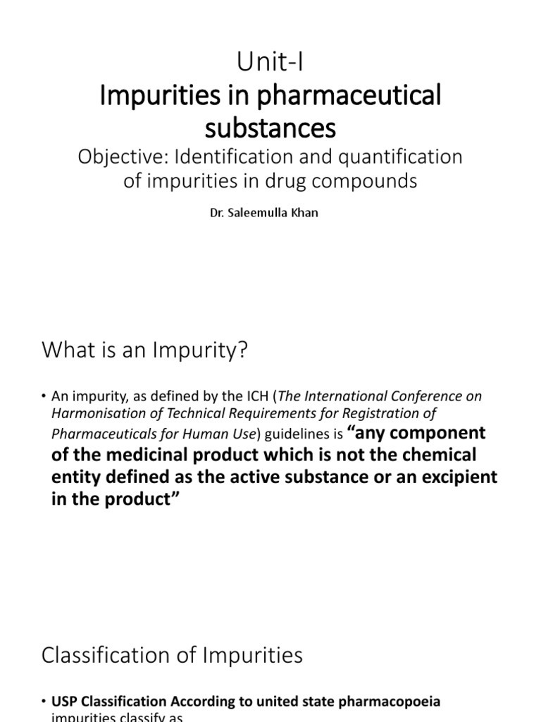 Impurities | Chemical Substances | Catalysis