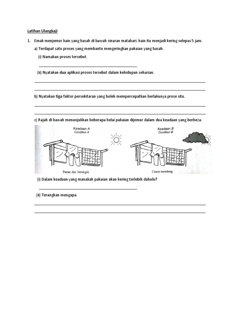 Latihan Ulangkaji Penyejatan | PDF